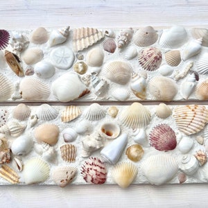 Handmade Seashell Tile: Coastal Beach Decor (4x12) - Etsy