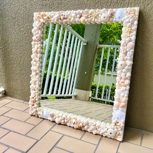 Beach Decor Large Shell Mirror, Coastal Home Decor, Beach House Decor ...