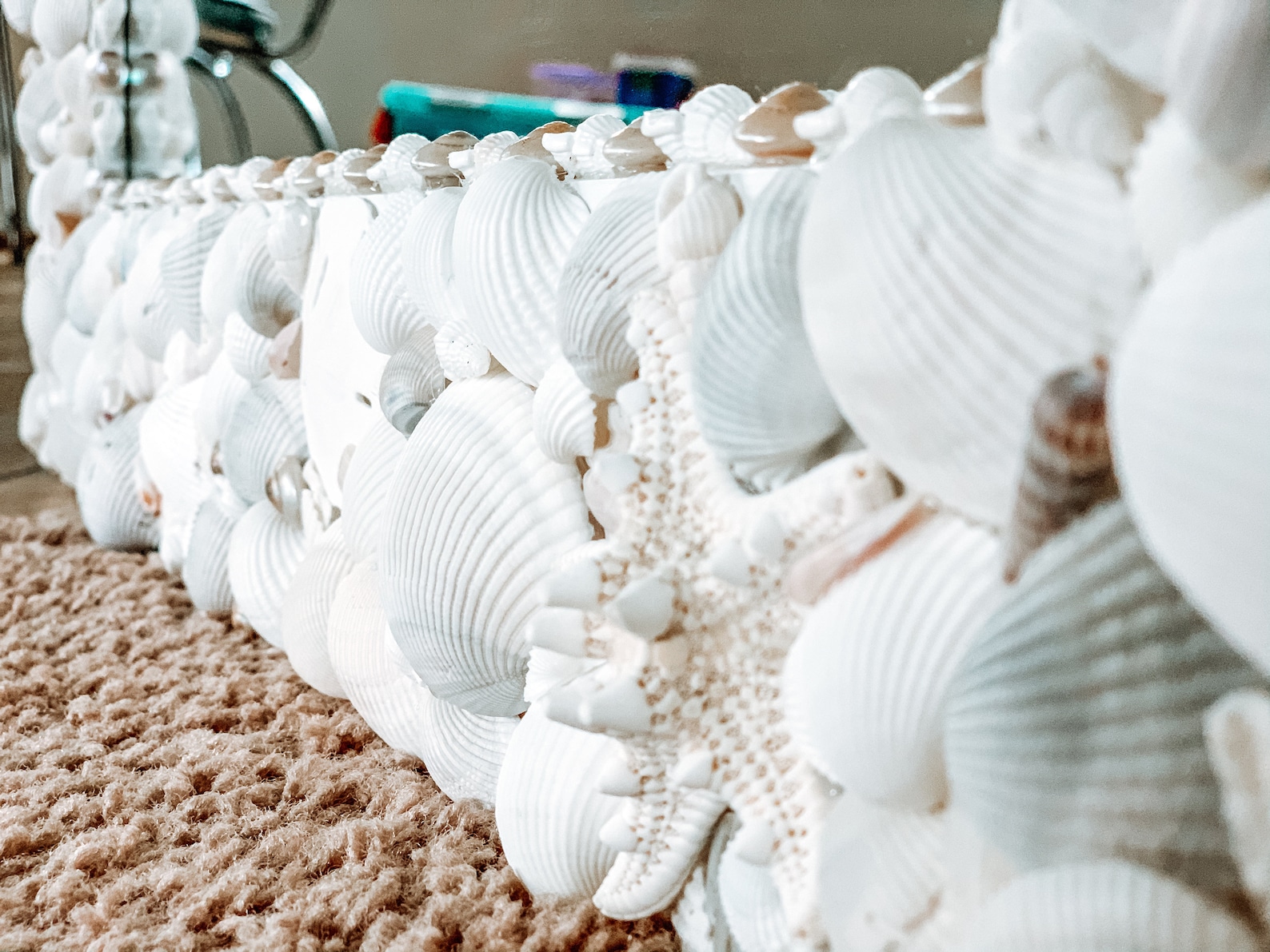 Large Seashell Floor or Wall Mirror, Custom Decorative Mirror Beach ...