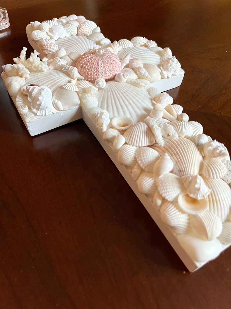 Shell Cross, Christian Wall Art, Christmas Gifts READY TO SHIP, Coastal ...