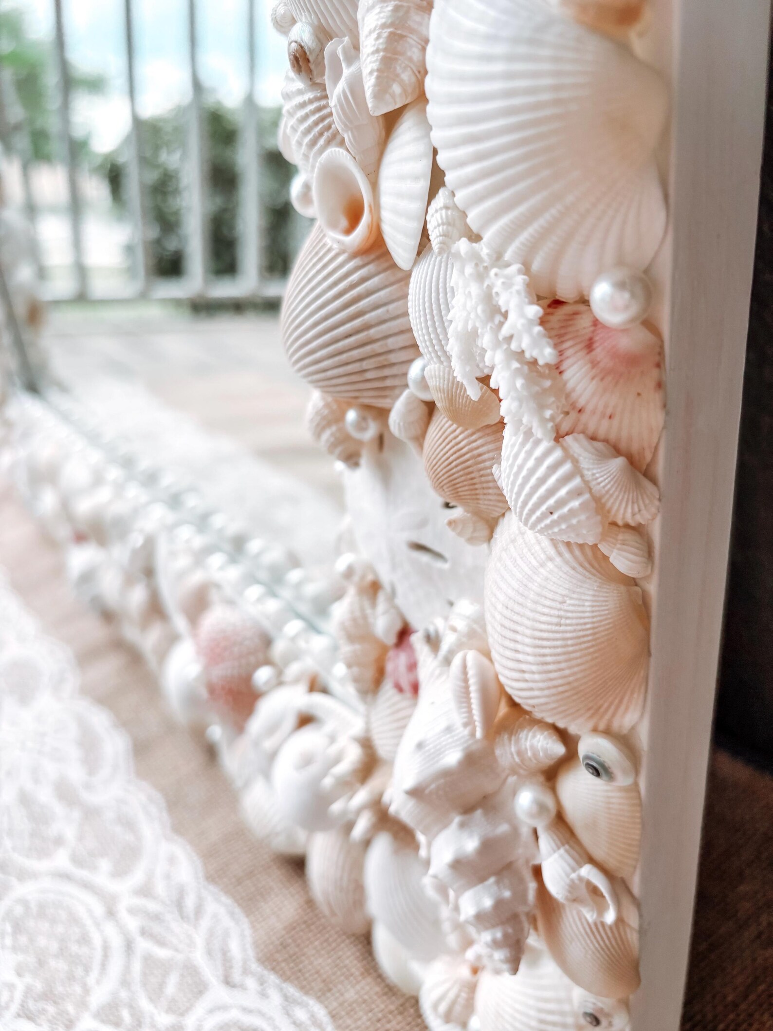 Large Seashell Mirror: Handmade Coastal Wall Art (25x30) - Etsy
