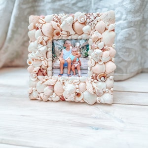 Seashell Picture Frame: Coastal Beach House Decor (4x4 Photo) - Etsy