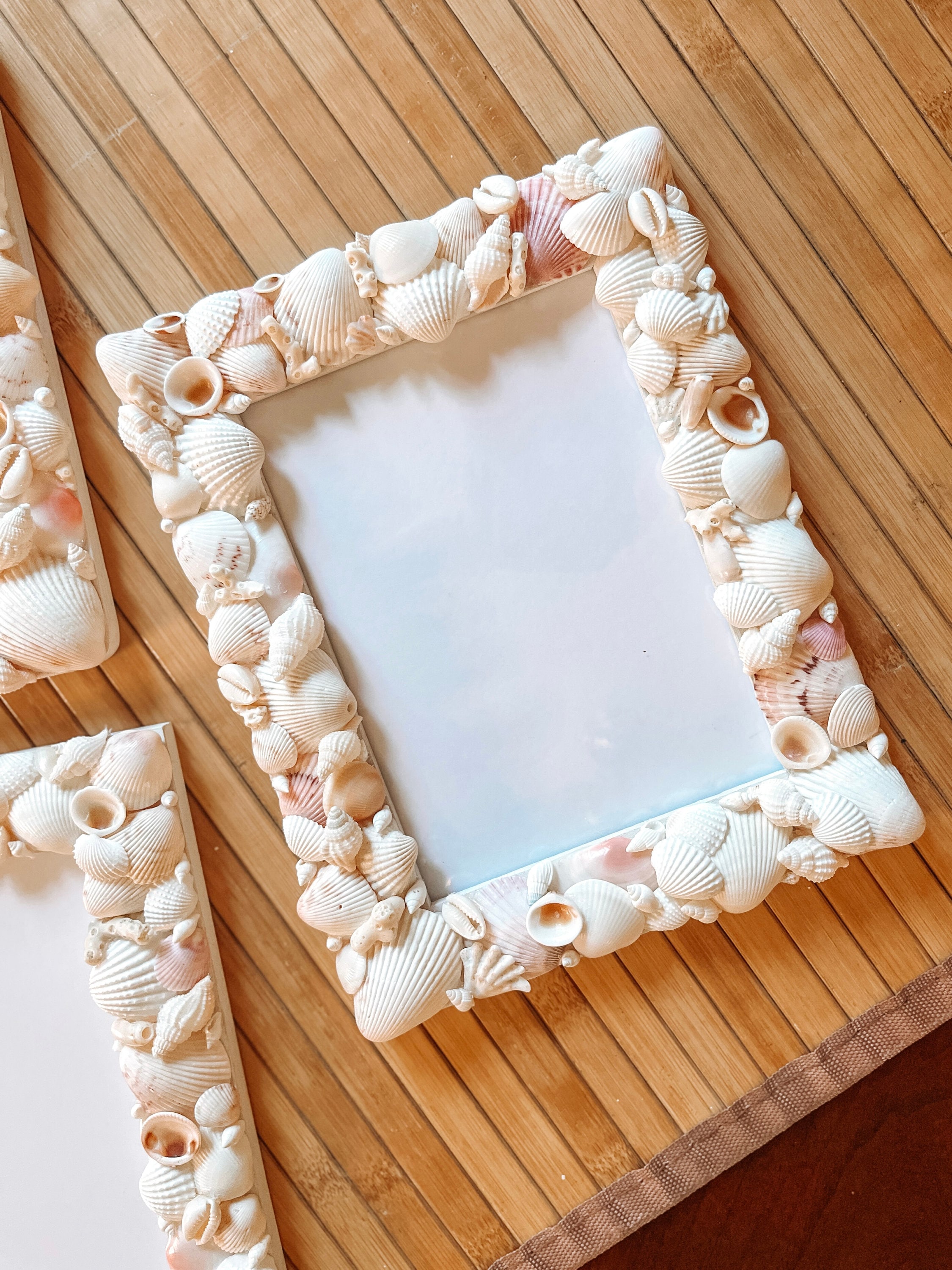 Seashell Picture Frame, 4x6 or 5x7, Palm Beach Chic Decor - Etsy