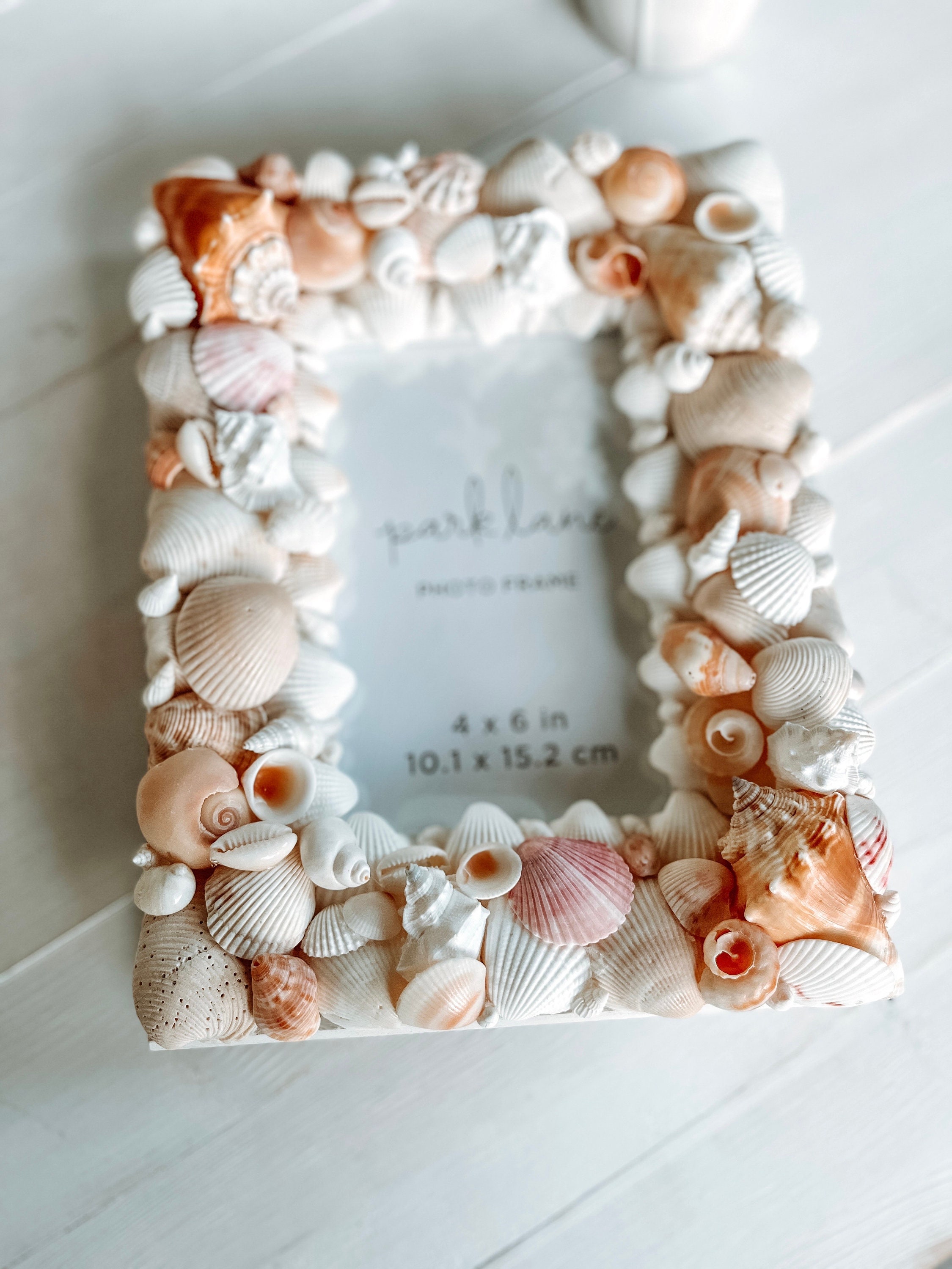 Seashell Frame for 4x6 Picture, Natural Tan/beige Shell Picture Frame ...