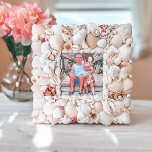 Seashell Picture Frame: Coastal Beach House Decor (4x4 Photo) - Etsy