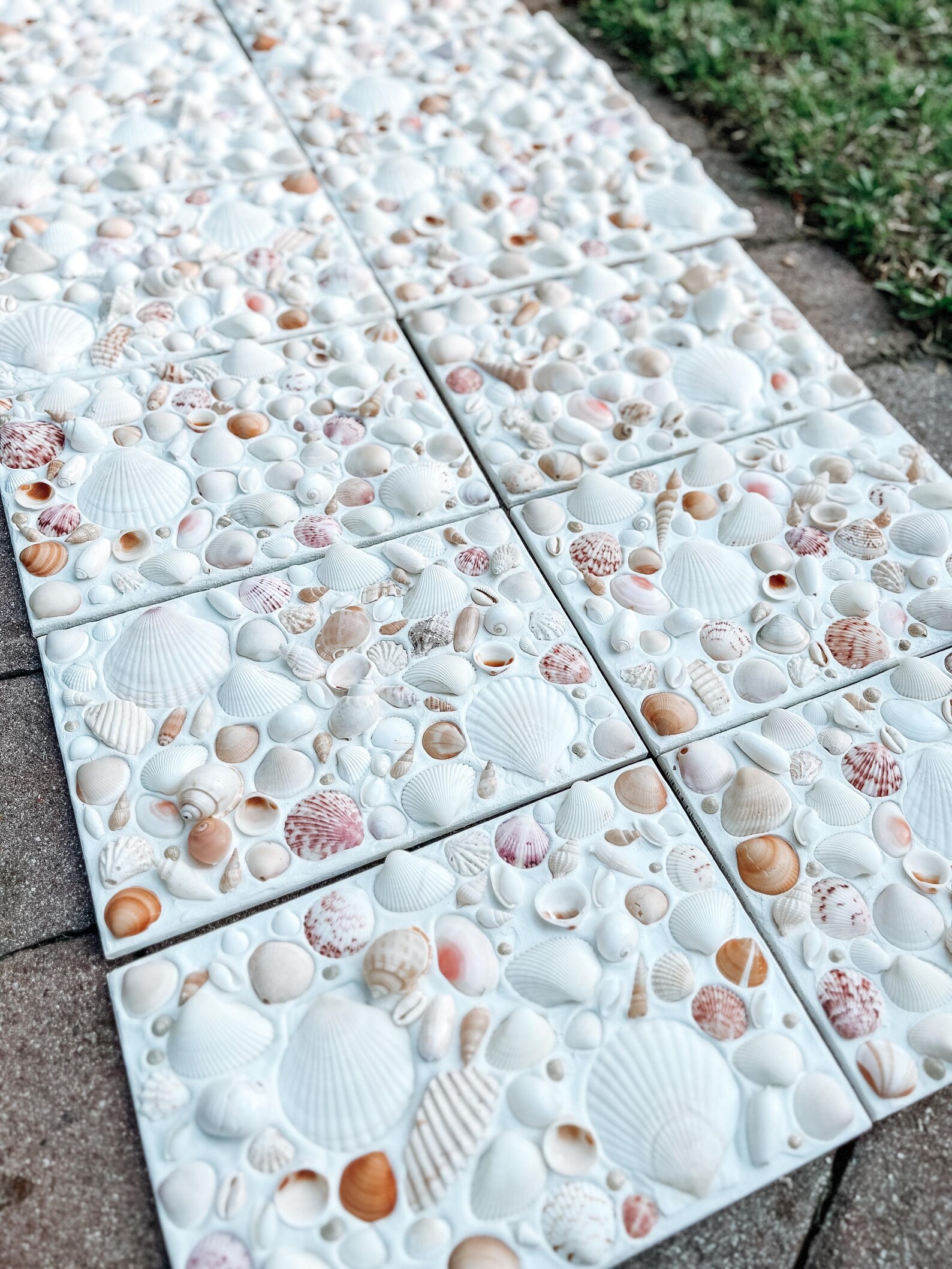 Seashell Tiles Custom Size, Coastal Tile, Beach Tiles, Decorative Tile ...