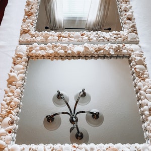 Twin Shell Mirrors, His and Hers Mirror With Seashells, Custom Mirrors ...