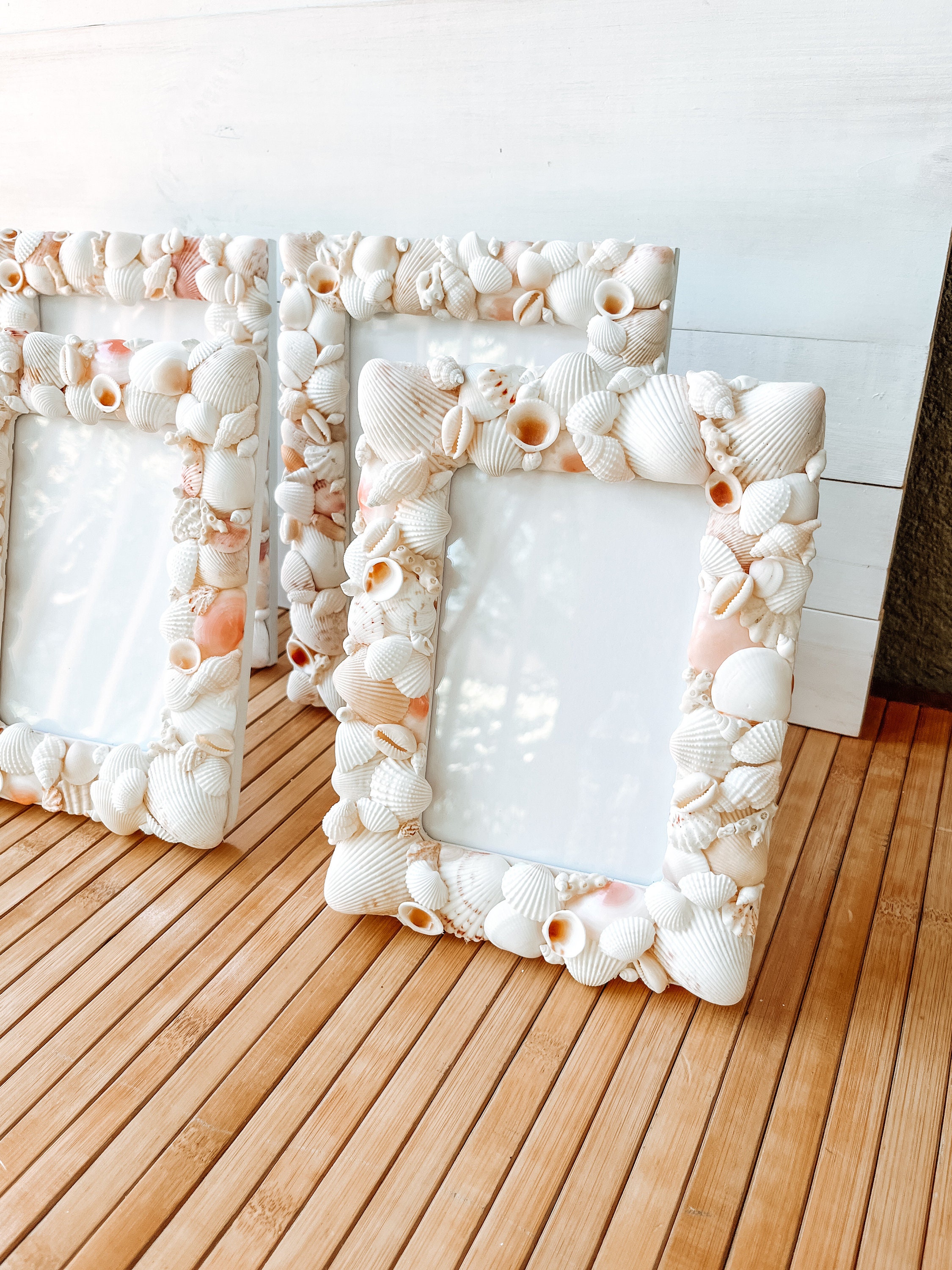 Seashell Picture Frame, 4x6 or 5x7, Palm Beach Chic Decor - Etsy