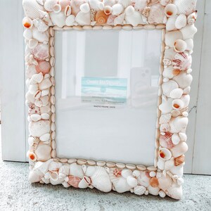 8x10 Sea Shell Picture Frame, Beach House Art, Beach Photo Frame ...