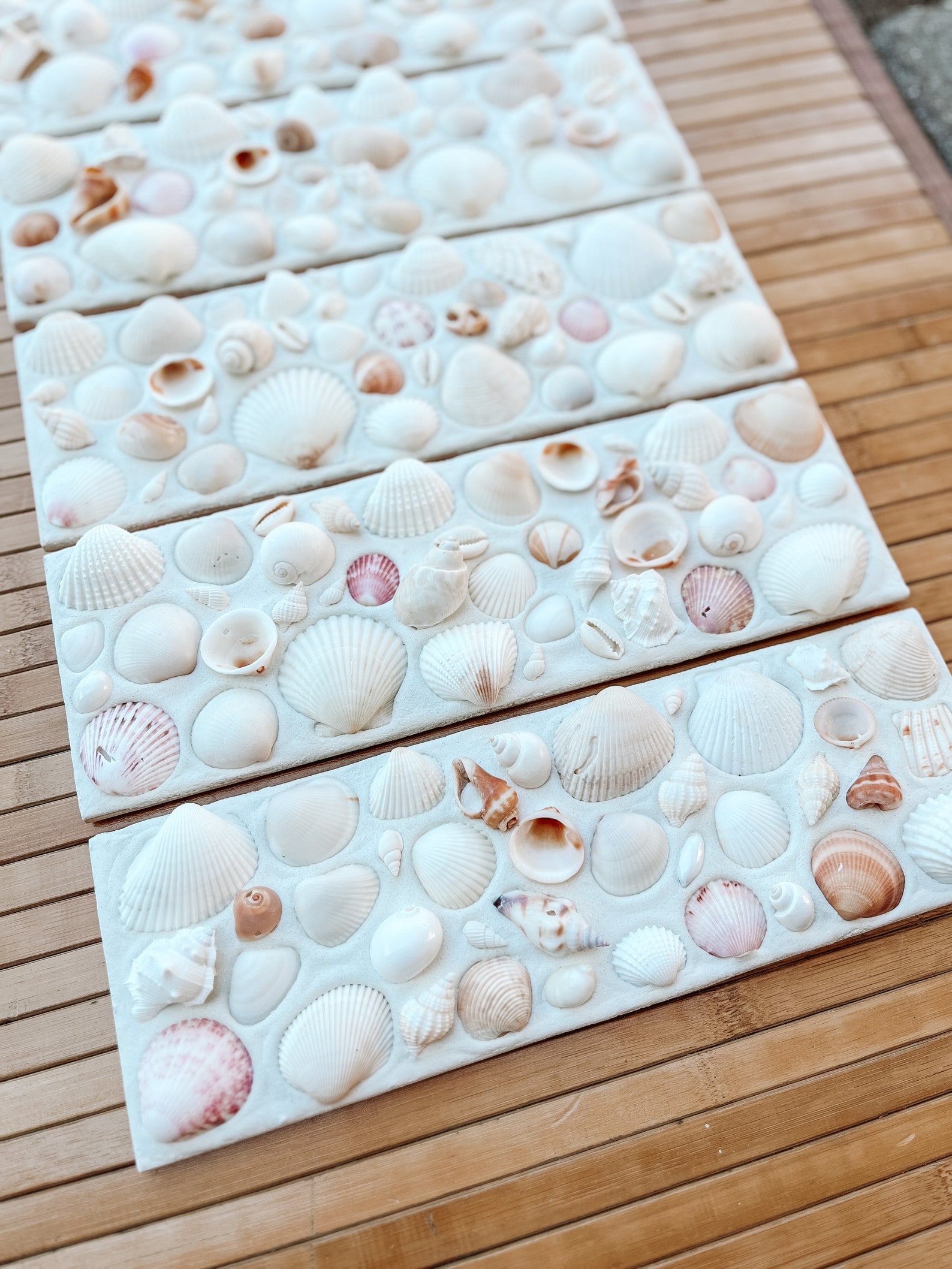 Seashell Tile Custom, Coastal Tile, Beach House Tile, Home Decor ...