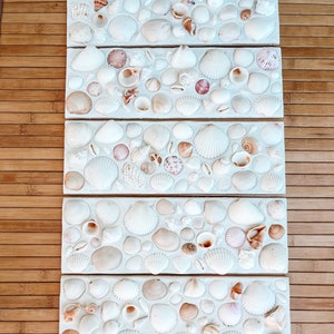 Seashell Tile Custom, Coastal Tile, Beach House Tile, Home Decor ...