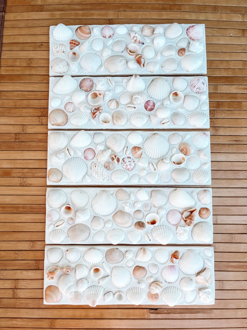 Seashell Tile Custom, Coastal Tile, Beach House Tile, Home Decor ...