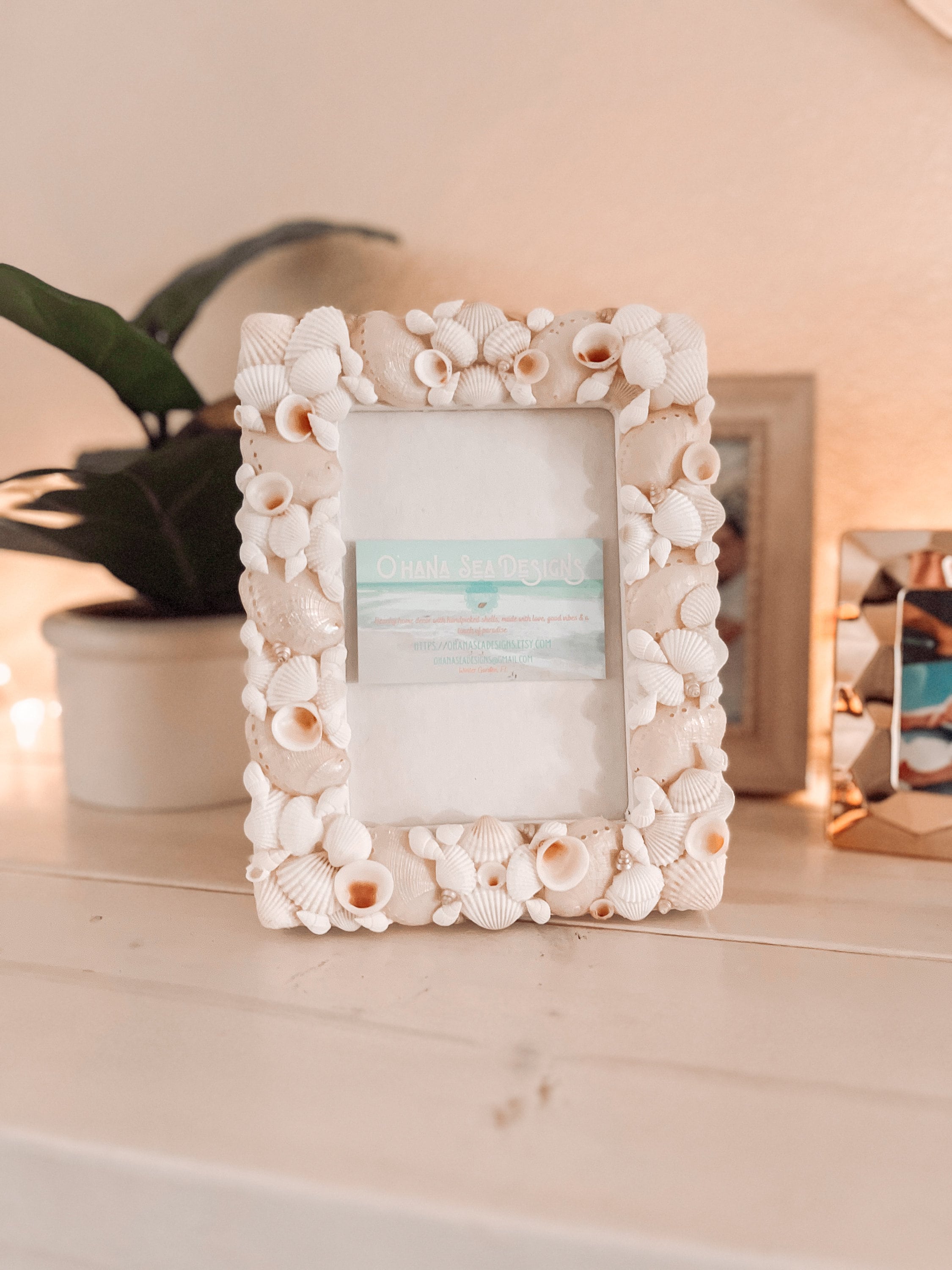 Sea Shell Picture Frame, 4x6 Picture Frame, Coastal Decor, Beach Decor ...