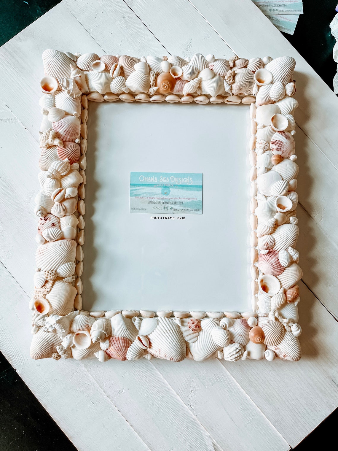8x10 Sea Shell Picture Frame, Beach House Design, Summer Photo Frame - Etsy