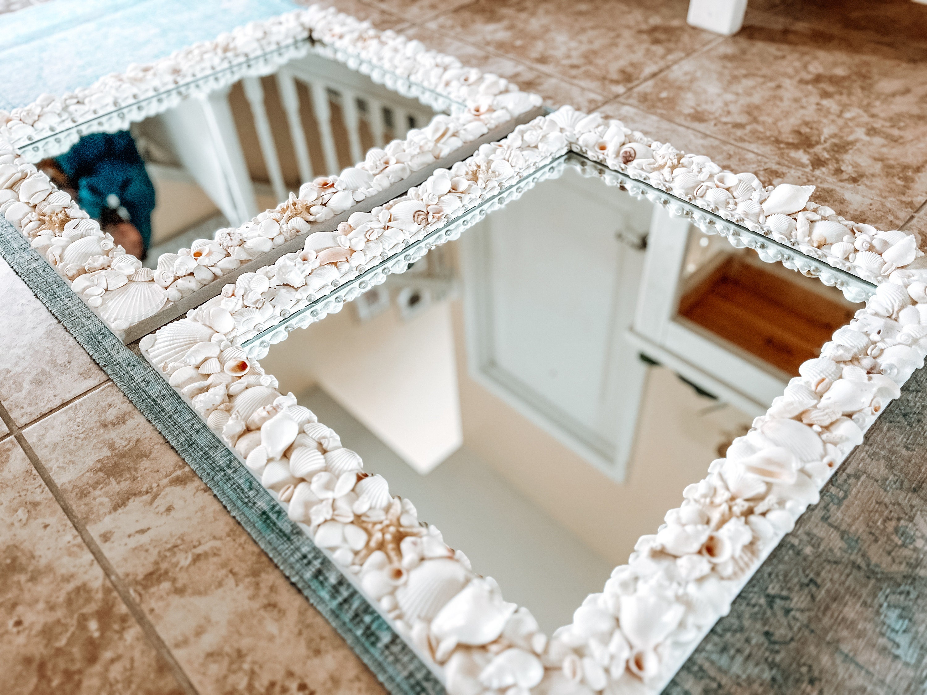 Twin Vanity Mirrors: Coastal Bathroom Decor, His & Hers, Set of 2 ...