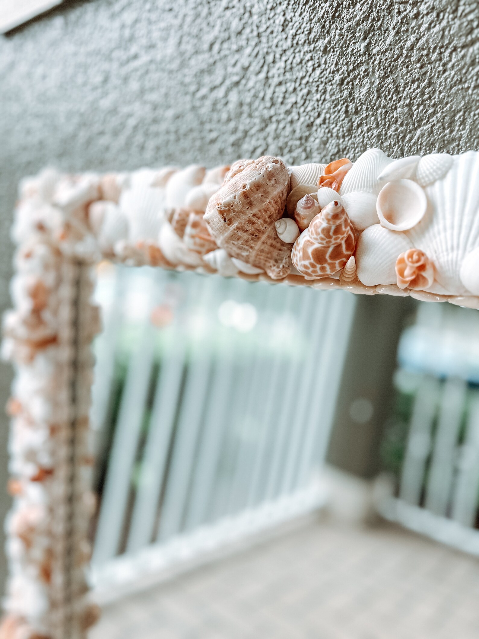 Custom Sea Shell Mirror, Beach Decor, Shell Art, Beach Wall Art, Shell ...