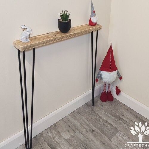 Slimline Radiator/console Table With Pipe Legs 14cm Depth - Etsy