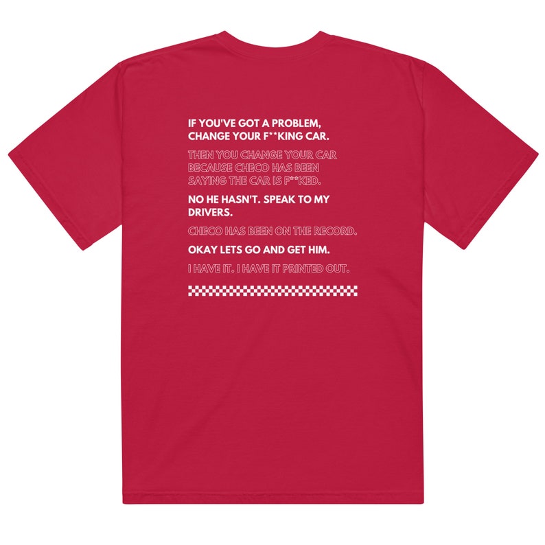 Formula 1 Then You Change Your Car Comfort Colors Tee Shirt | Toto ...