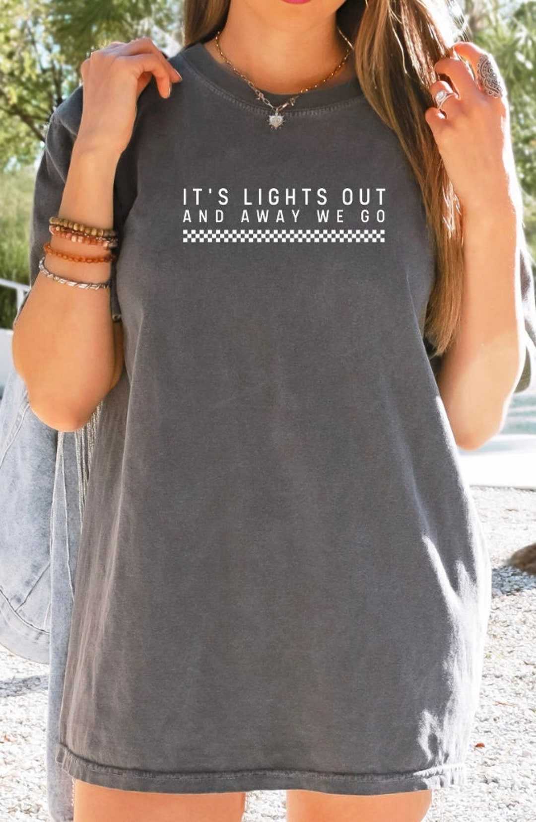 Comfort Color Lights Out and Away We Go Tshirt Formula One Tee F1 Gift ...