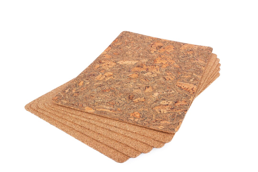 Rectangular Cork Placemats Set of 4 or 6 Green Marble 44cm X 30cm - Etsy