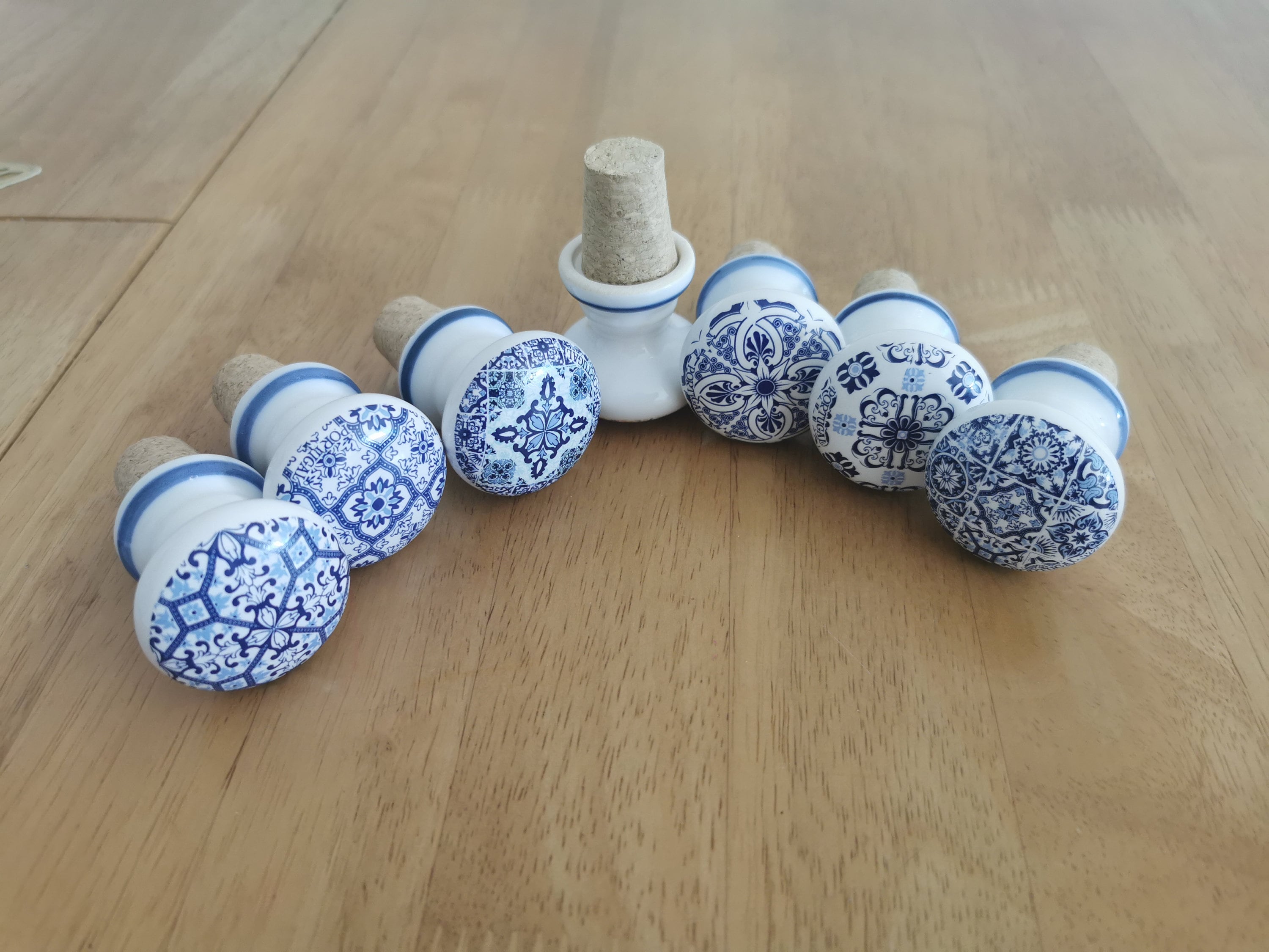 Vintage Wine Bottle Stoppers Ceramic Traditional Portuguese - Etsy
