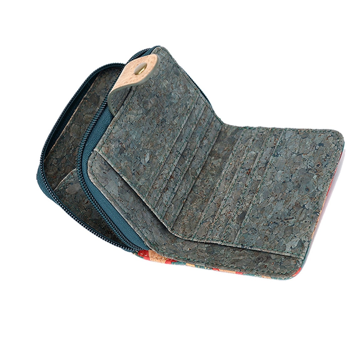 Small Cork Wallet RFID Vegan Wallet Woman Bees and Flowers Vegan Gift ...