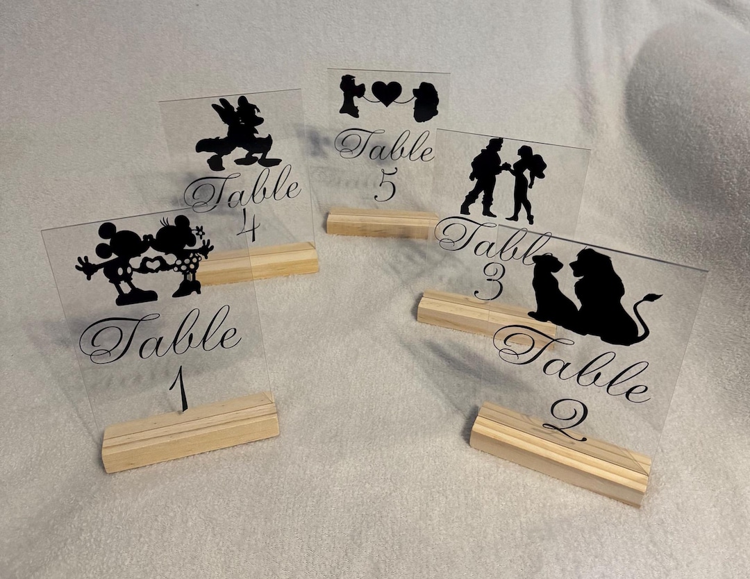 Disney Wedding Table Numbers I Table Numbers | Wedding Table Numbers I ...