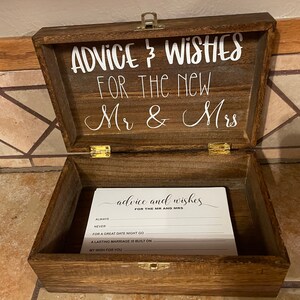 Advice and Wishes Box, Wedding Box, Bridal Shower, Wedding Decor ...