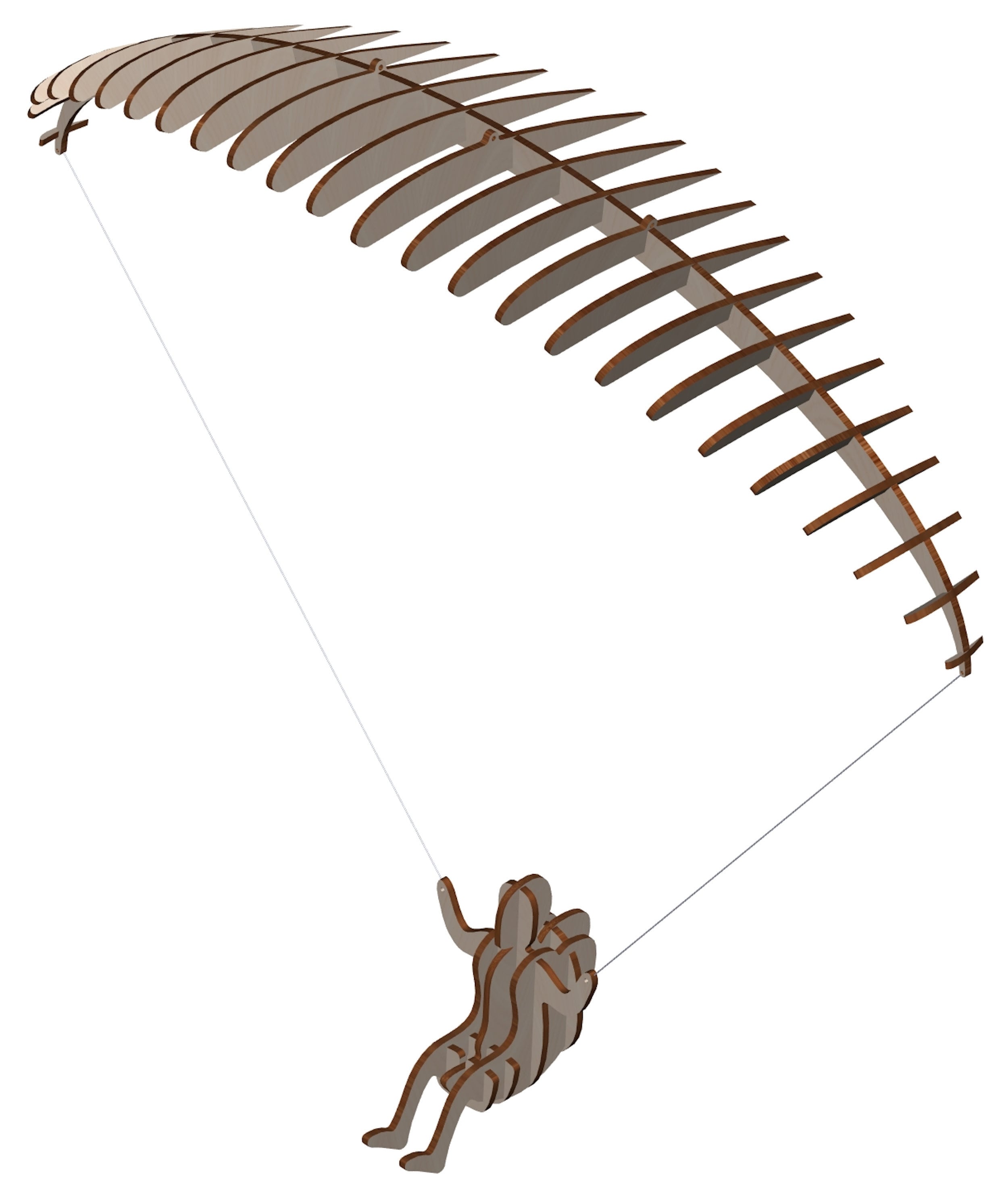 Laser Cut Paraglider Model DXF Plans With Build Instructions (digital ...