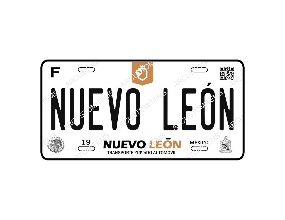 Decorative Car Plate Nuevo Leon, Car Plate Nuevo Leon, Car Plates From ...