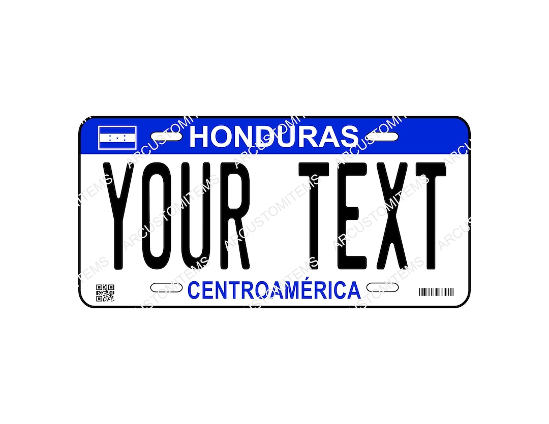 Decorative Car Plate From Honduras, Car Plate Honduras, License Plate ...