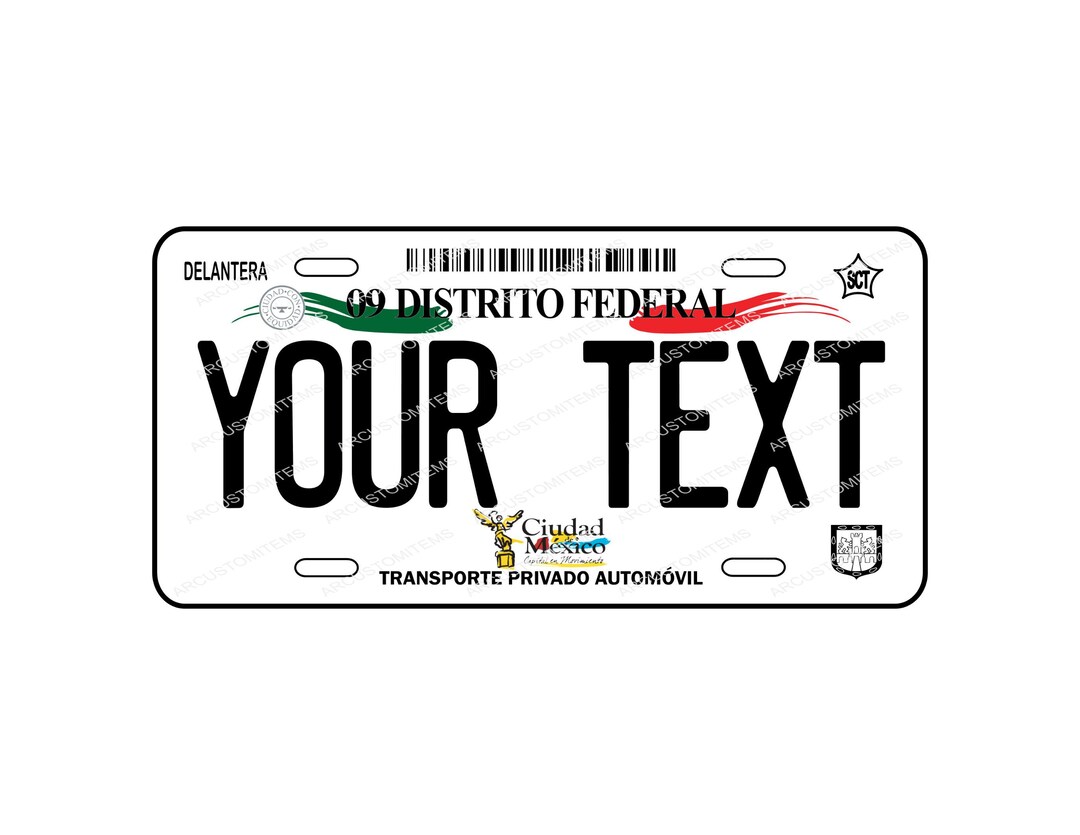 Car Plate CD MX, Car Plate Mexico State, Auto Plates States of Mexico ...