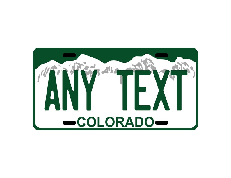 Car Plate COLORADO / COLORADO Custom Personalized License - Etsy