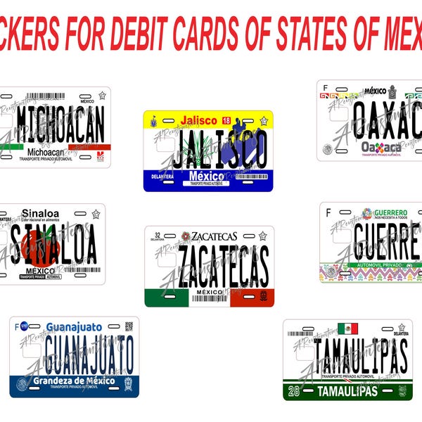 Debit Card Stickers Mexico - Etsy