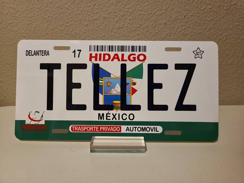 Custom Mexican Car License Plates, Mexican State Car Plates, Mexican ...