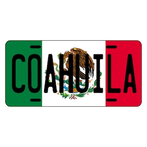Auto State Plate COAHUILA, Car Plate Mexico, Mexico State Carro Plates ...