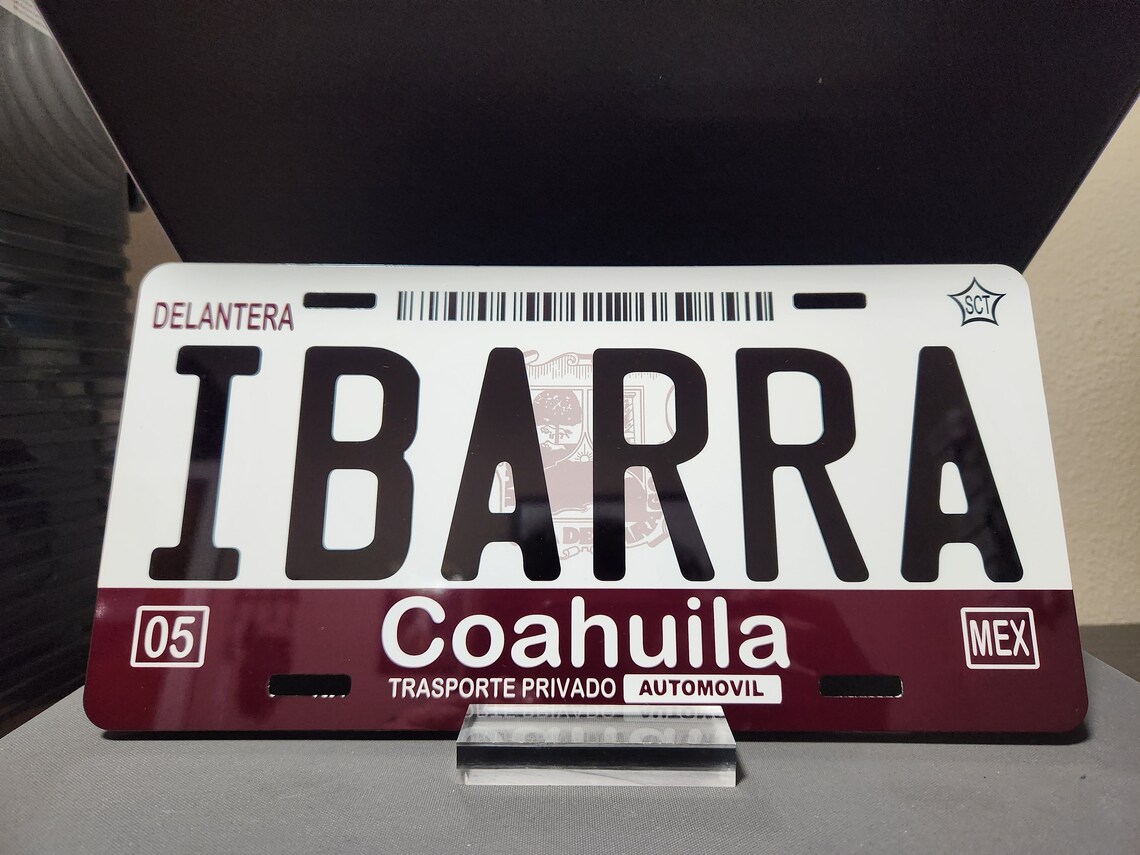 Decorative Car Plate State of COAHUILA, Car Plate Mexico, Car Plates of ...