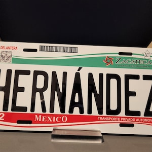 Plates for Car States of Mexico, ZACATECAS State Auto Plate, Car Plate ...