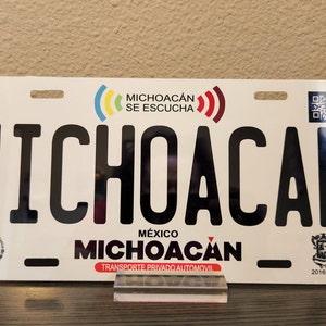 Car Plate State Michoacan/ Car Plate Mexico/ Car Plates States of ...