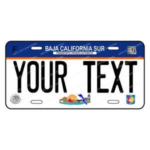 BAJA CALIFORNIA SUR State Car License Plates, Car Plate Mexico, Car ...