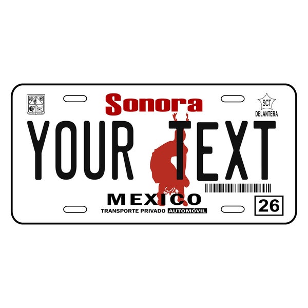 License Plate Sonora - Etsy