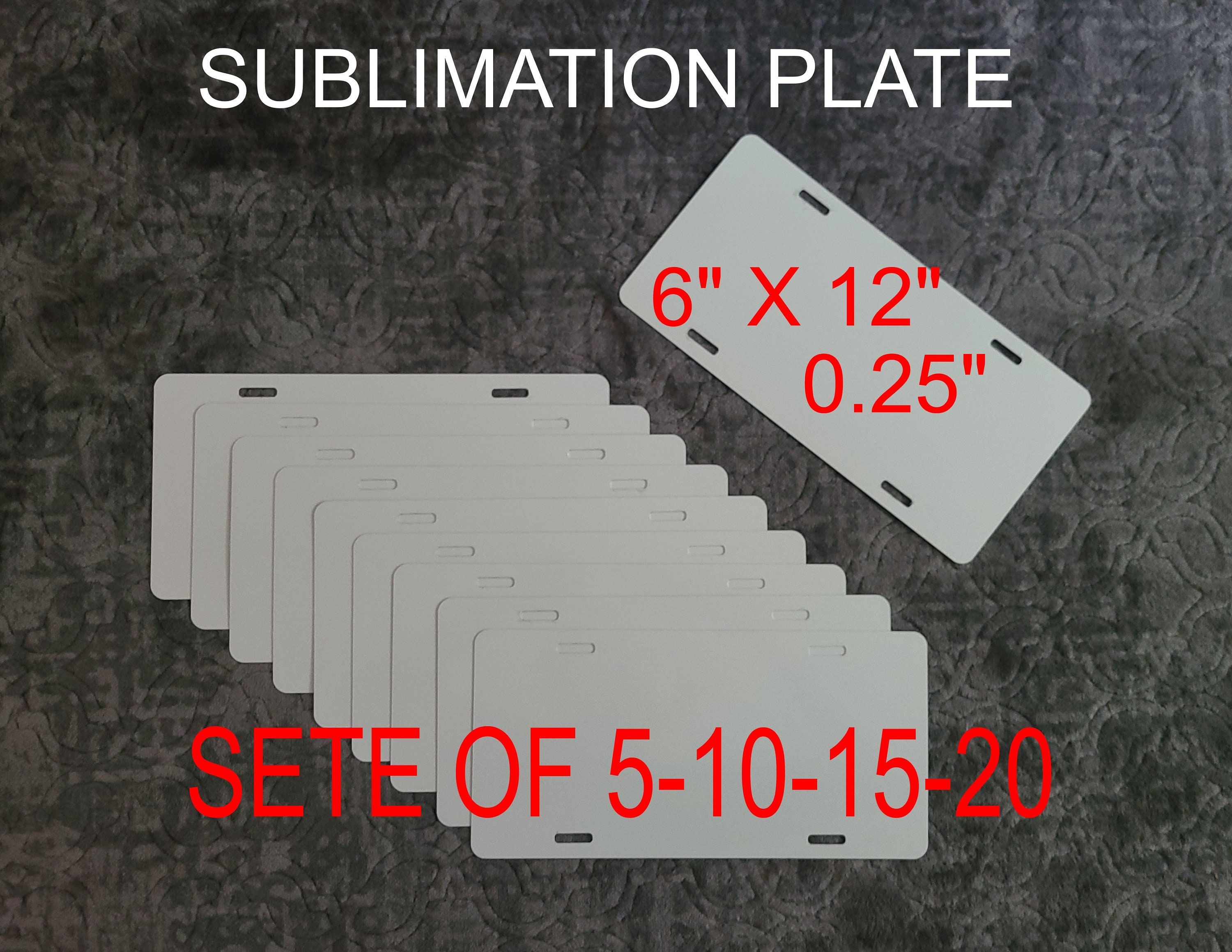 Plate for Sublimation Size 6 x 12 white | Etsy