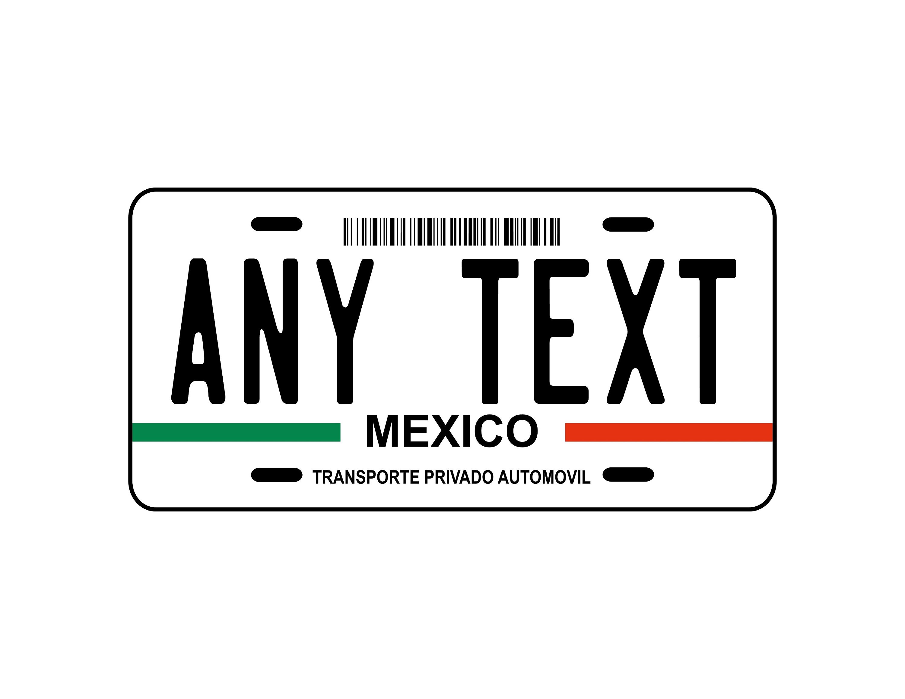 Car Plates From Mexico, License Plate Personalized Mexico, Auto Plates ...