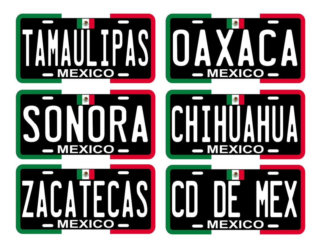Personalized Plates States of Mexico, Plates for Car States of Mexico ...