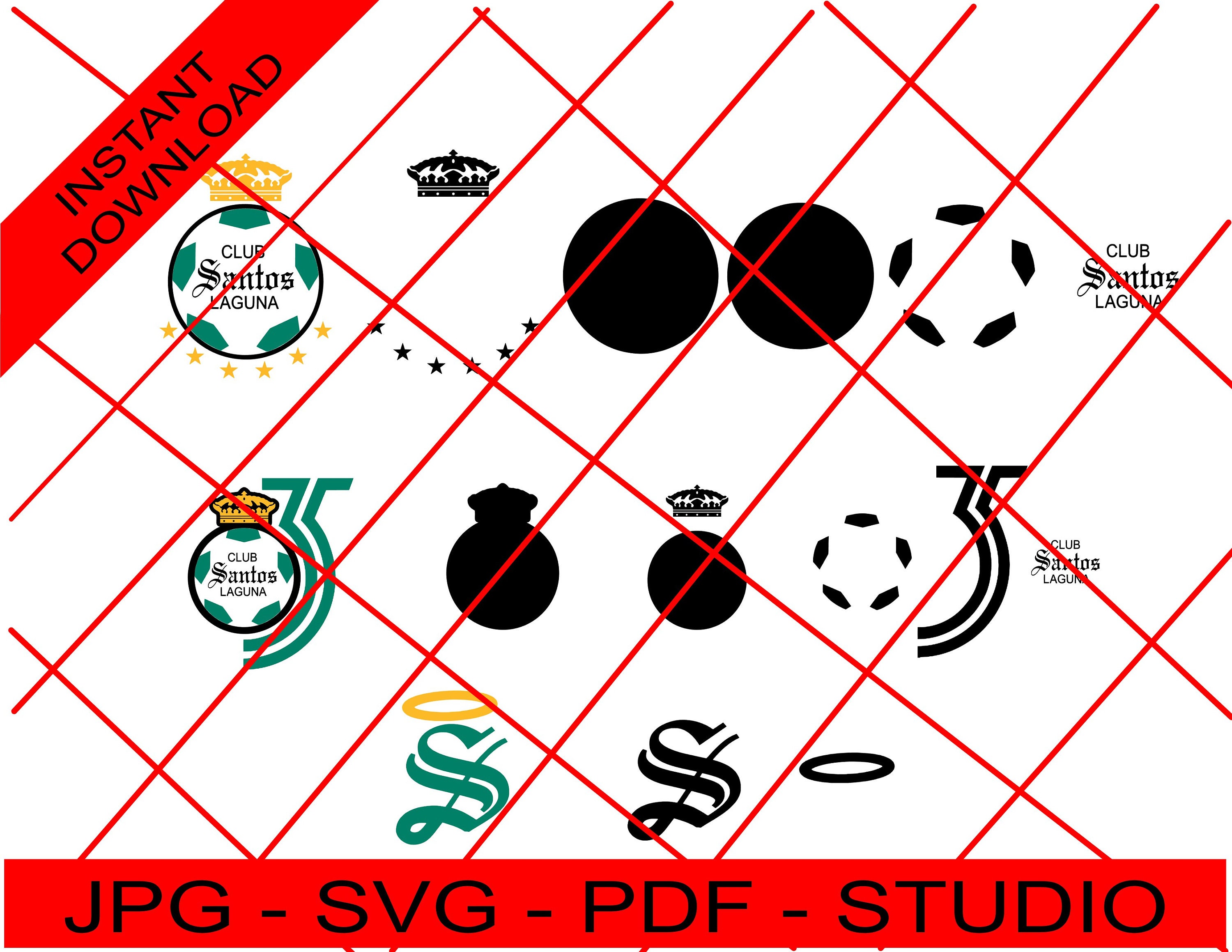 SANTOS LAGUNA SVG Diseños del Santos Laguna Vector Team - Etsy México