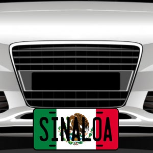 Placa Auto Estado SINALOA, Car Plate Mexico, Placas Carro Mexico State ...