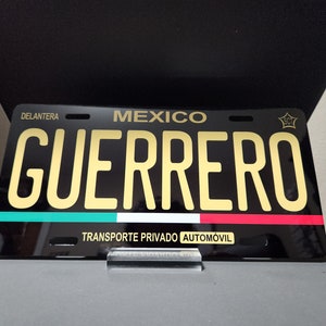 Personalized GUERRERO Car Plate, Mexico Car Plate, GUERRERO Car Plates ...