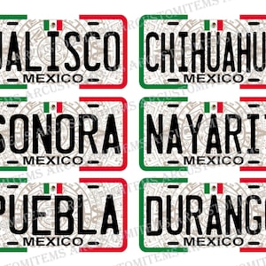 Auto Plates States of Mexico, Aluminum Car Plate for All States of ...
