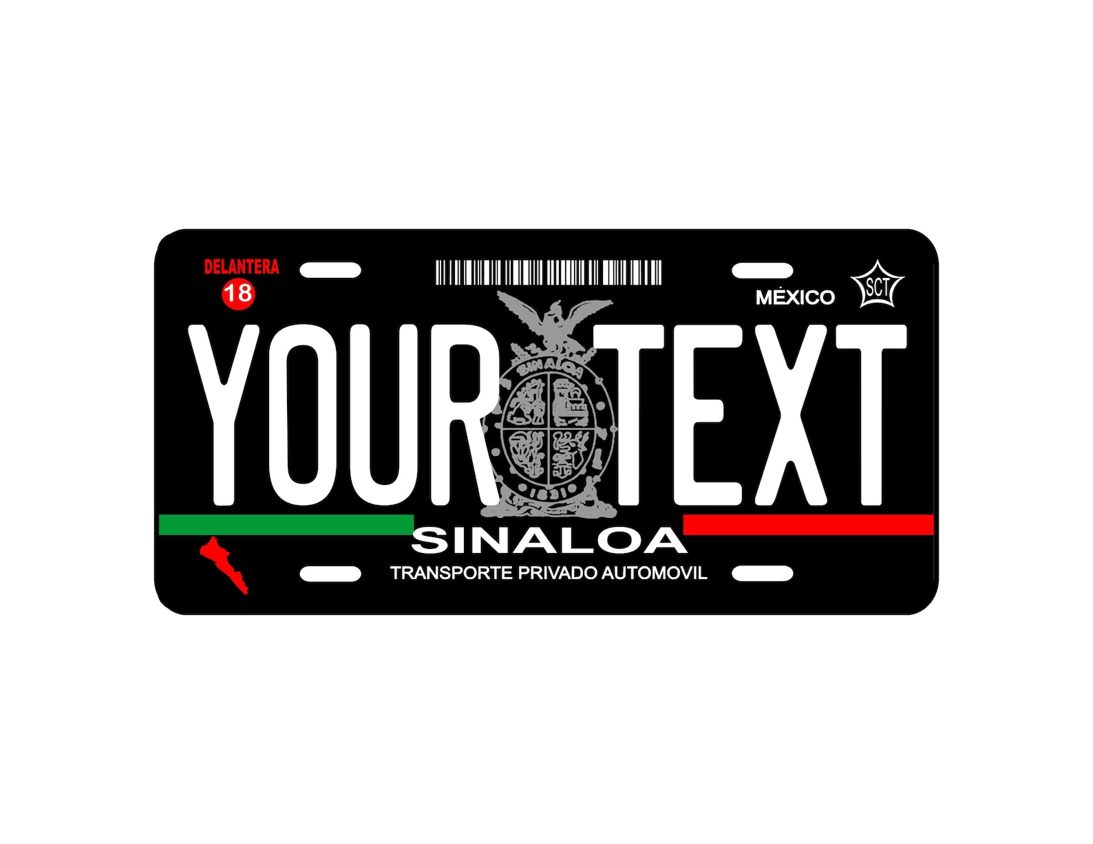 Placa Carro Estado De Sinaloa Car Plate Mexico Placas Coche - Etsy