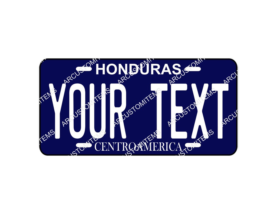Car Plate Honduras, Decorative Car Plate Honduras, Car Plate Honduras ...